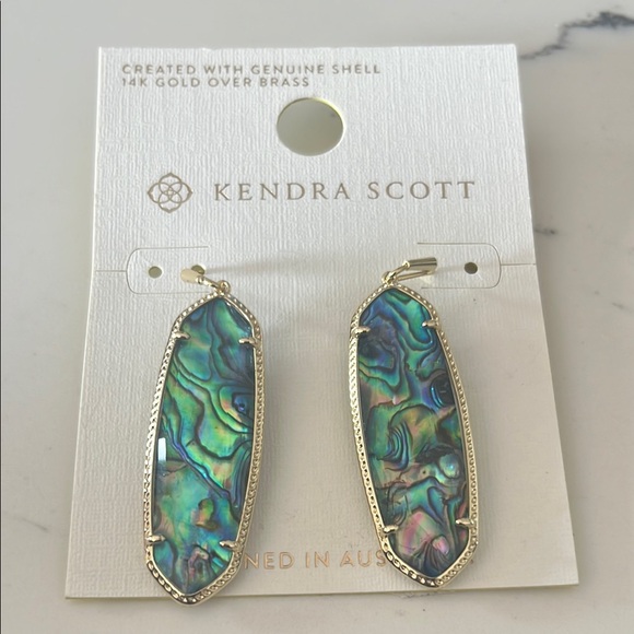 Kendra Scott | Jewelry | Kendra Scott Gold Drop Abalone Shell Earrings ...